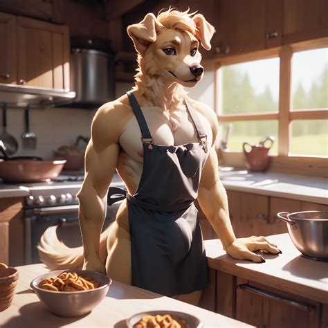 Rule 34 Ai Generated Animal Humanoid Anthro Apron Big Bulge Bird Dog