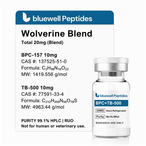 Bpc 157 Tb 500 20mg Blend Bluewell Peptides