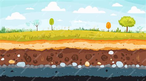 Soil Layer Infographics Earth Texture Horizon Environmental Education
