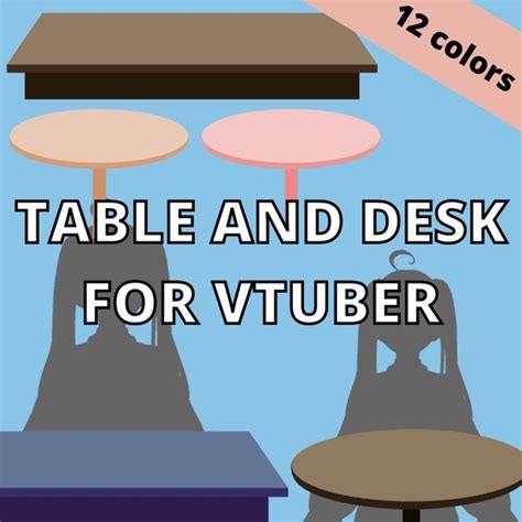 Desk And Tables Assets For Vtuber 12 Colors Vtuber Streaming Room
