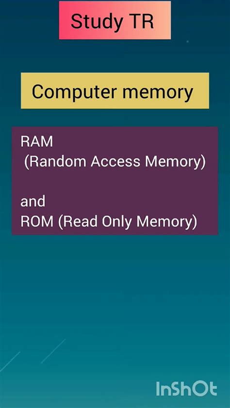Ram Random Access Memory And Rom Read Only Memory Youtube