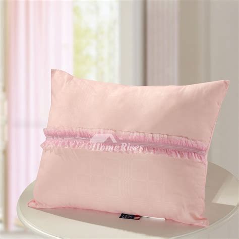 Couch Rectangle Striped Cute Polyester Fiber Blush Throw Pillows