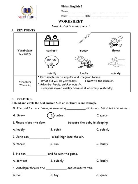 unit 5 let s measure 3 worksheet pdf linguistics linguistic
