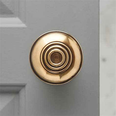 Large Bloxwich Regency Style Door Knobs In Aged Brass