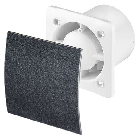 Arezzo 100mm Silent Extractor Fan Pull Cord Switch Graphite