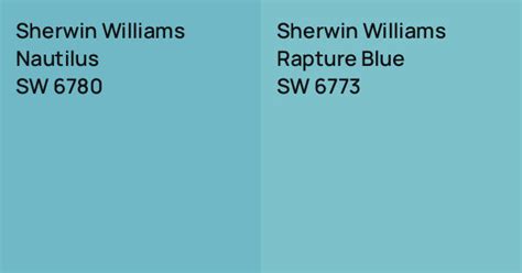 Sherwin Williams Nautilus Vs Sherwin Williams Rapture Blue Comparison