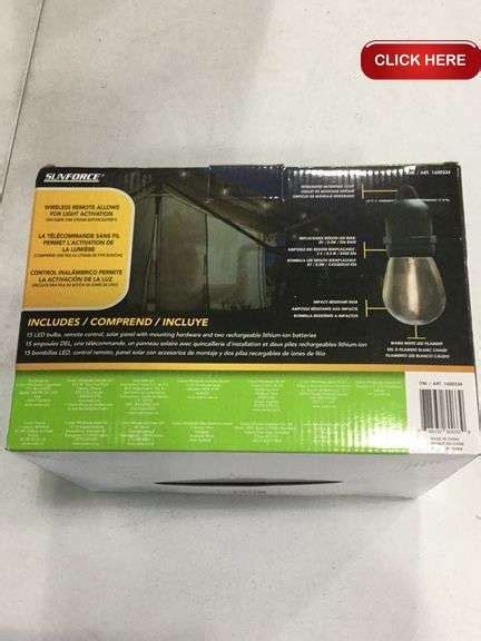 Sunforce Solar String Lights Rideau Auctions