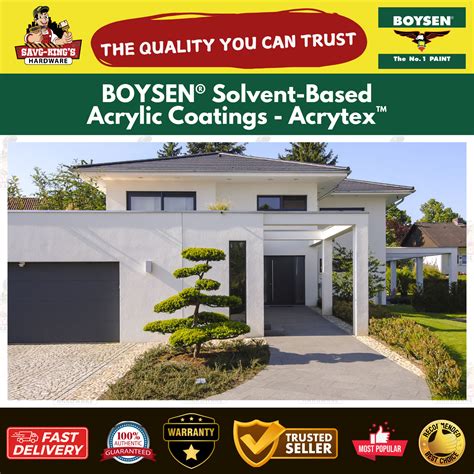 Boysen® Solvent Based Acrylic Coatings Acrytex™ Savg Kings Hardware