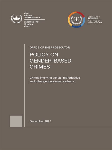 Policy On Gender Based Crimes Crimes Involving Sexual Reproductive And Other Gender Based