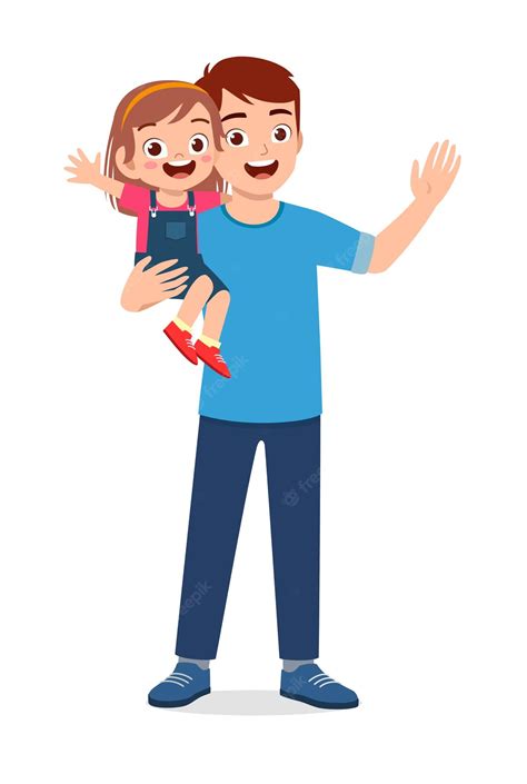 Father And Daughter Hugging Clipart