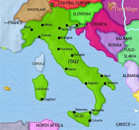 Map Of Italy 500 Bce Greeks Etruscans And Early Rome Timemaps