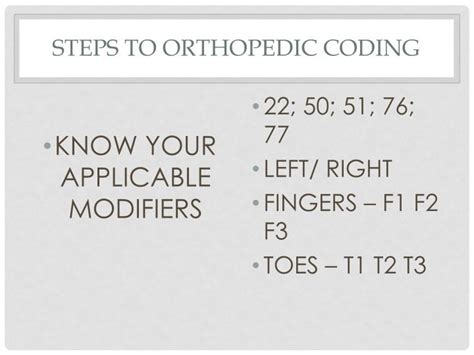 Ppt Orthopedic Coding Powerpoint Presentation Id4281820