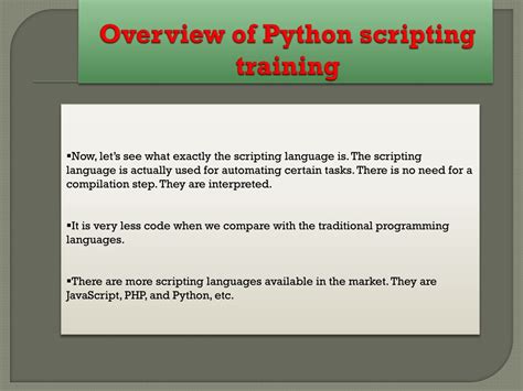 Ppt Python Scripting Training Python Scripting Online Certification