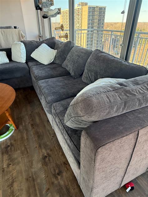 Lovesac Sactional Modular Sectional In Charcoal Grey Sofas