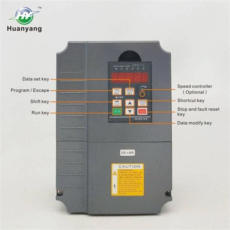Huanyang Vector Vfd Variable Frequency Drive 4kw 5hp 220v For Motor