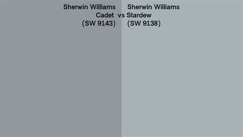 Sherwin Williams Cadet Vs Stardew Side By Side Comparison