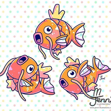 I Tried To Draw Magikarp Cute Is He Cute Enough Haha Ahhhh D