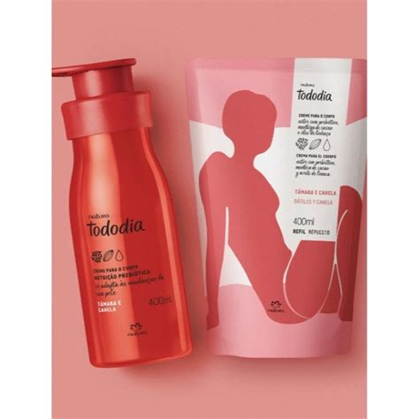 Kit Creme Nutritivo Tododia Tâmara E Canela Com Refil Hidratação