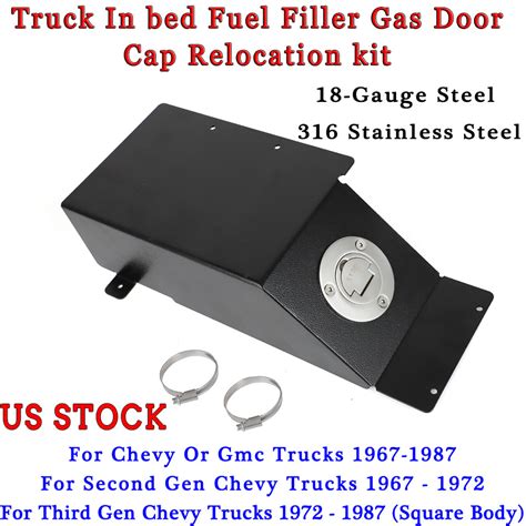 For 67 87 Chevy Gmc K10 C10 Truck In Bed Fuel Filler Gas Door Cap