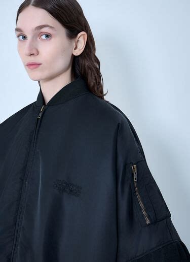 Mm6 Maison Margiela Womens Zip Front Poncho In Black Ln Cc®