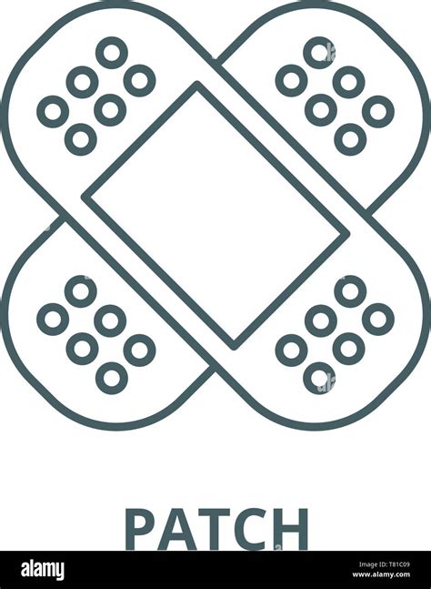 Patch Vector Line Icon Linear Concept Outline Sign Symbol Stock