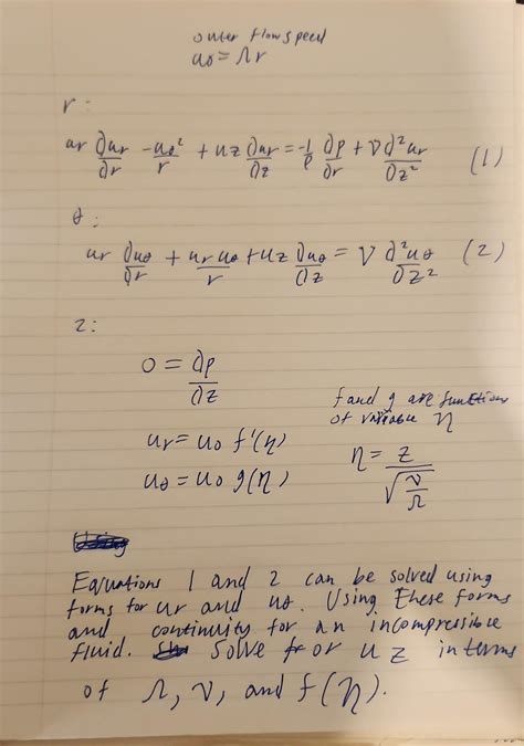 Using Cylindrical Continuity Equation For An