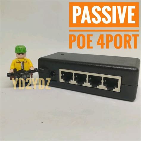 Jual Passive Poe 4 Port Injector Pasif Power Over Ethernet Hitam Injektor Wireless Router Ipcam