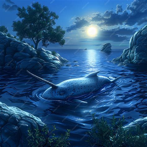 Ilustração De Baleia Arte Digital Imagem Gerada Com Ia
