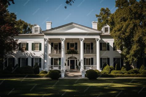 Historic Georgian Mansion With Classic Architecture Premium Ai