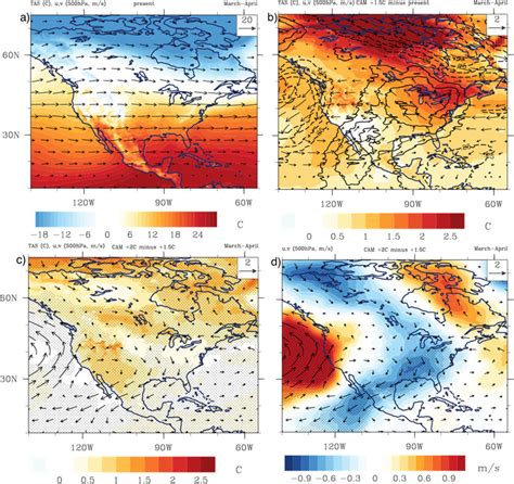 A Climatology For Surface Temperature Shaded °c And Wind Vector