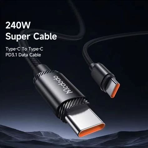 Mcdodo Ca 368 240w Pd 3 1 Usb Data Cable Type C To Type C Super Fast Quick Charging Shopee