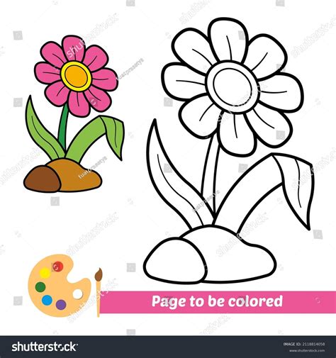 어린이용 색칠책 꽃벡터 스톡 벡터로열티 프리 2118814058 Shutterstock