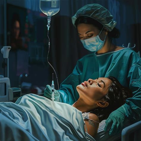 Administering Anesthesia Patient Preparation With Iv Line Setup