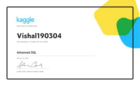 completed sql course on kaggle vishal pandey posted on the topic