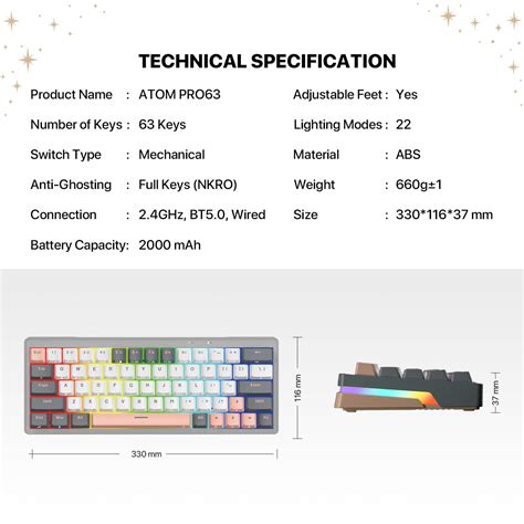Fantech Small Wireless Keyboard 60 3 Connection Modes Usb24 Ghz