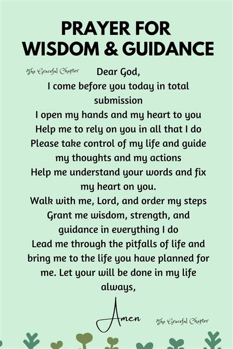 11 Prayers For Wisdom And Guidance The Graceful Chapter Prayer For Spiritual Fulfillment