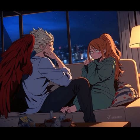 Mha Oc X Hawks Cartoon Art Anime Romance My Hero Academia Episodes