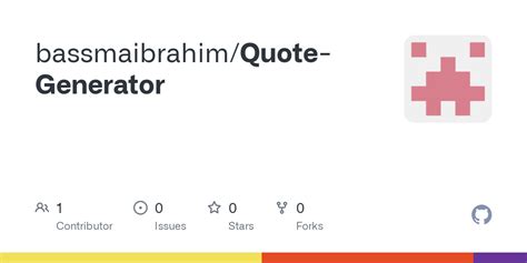 Github Bassmaibrahimquote Generator