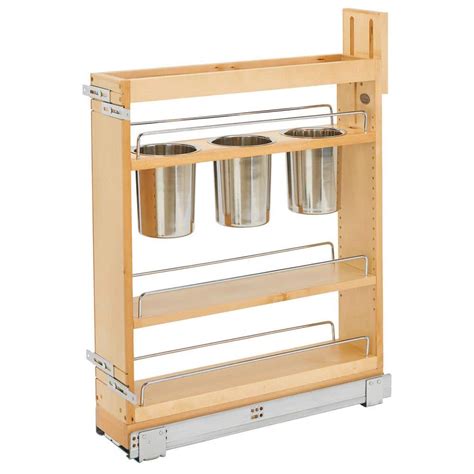 Reviews For Rev A Shelf Natural Maple 5 Pull Out Kitchen Cabinet Organizer W Soft Close Pg 2