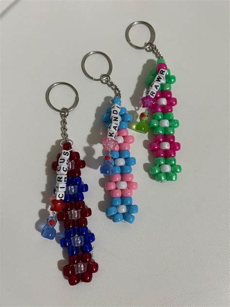 Custom Kandi Keychain With Duck Charm Circuskandi Etsy