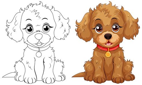 Free Vector Adorable Puppies Vector Illustration
