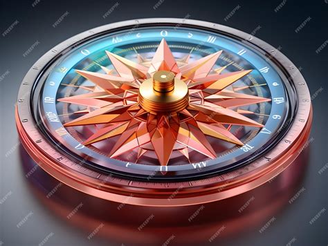 Premium Ai Image Beautiful Compass Design With Vibrant Colors