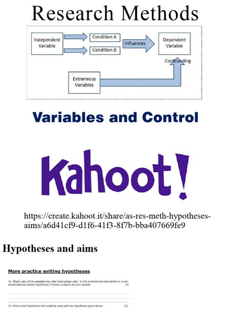 Variables And Control Pdf Confounding Experiment