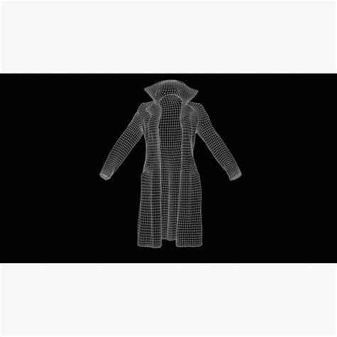 Leather Coat Open 3d Model Download Coats On