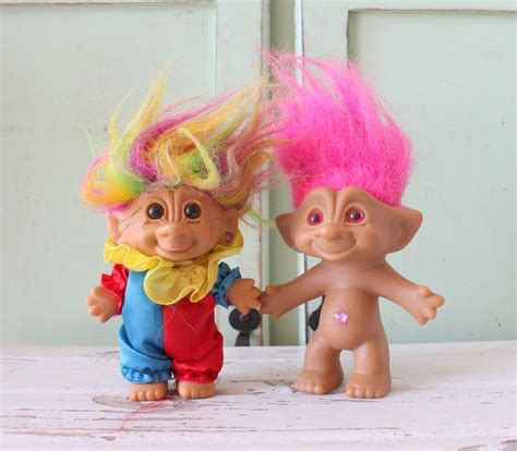 Ensemble De Poupées Trolls Vintage Poupée Collection Troll Années