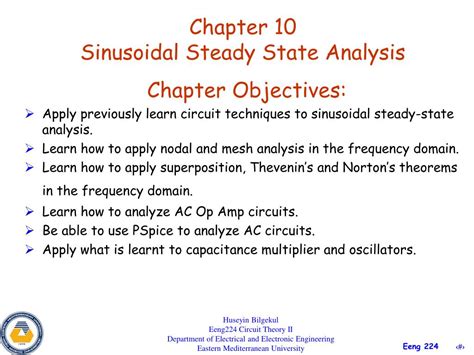Ppt Chapter 10 Sinusoidal Steady State Analysis Powerpoint