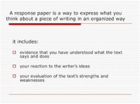 How To Write A Response Paper Paperstime Response Paper Examples