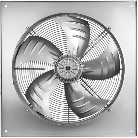 Exaustor De Parede De 600 Mm Para Ventilação Industrial 1350 Rpm Quadrado 790x790x100 Mm Prata