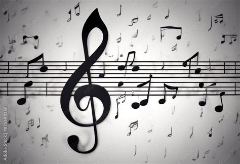 Musical Notes Collection Notations Rounded Set Symbols Abstract Row