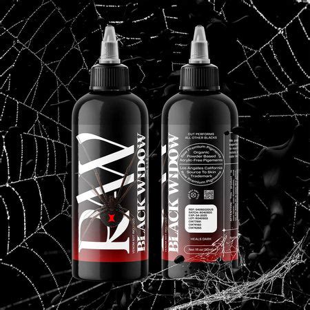 Raw Tattoo Ink Black Widow All Purpose Black For Pros Sd Tattoo Supply